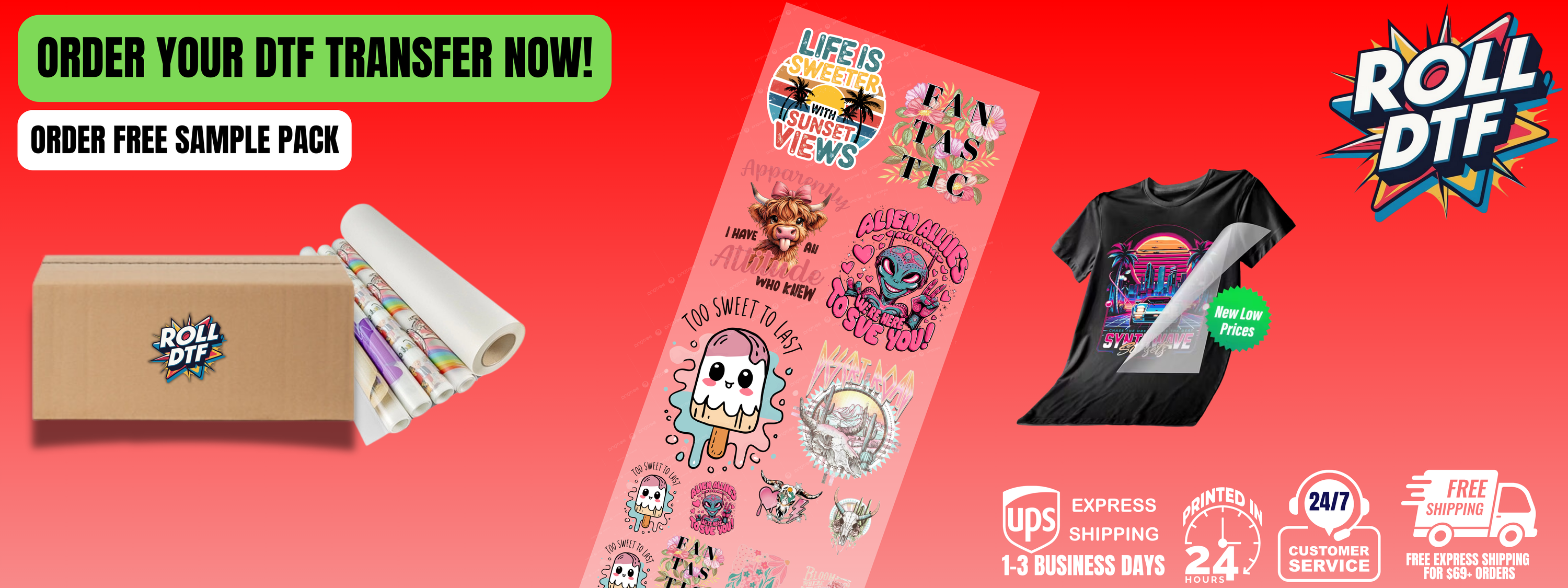 Roll DTF – Premium DTF Transfers & Custom Print Rolls